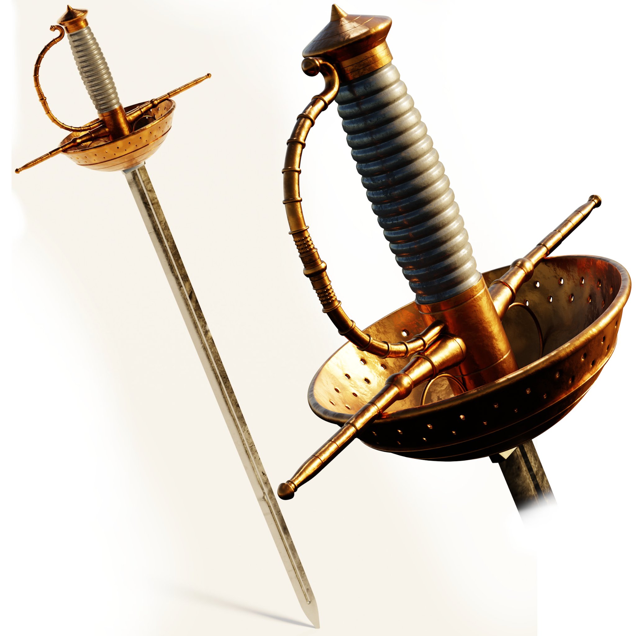 Antique Spanish sword | Historical Weapons models | BlenderKit