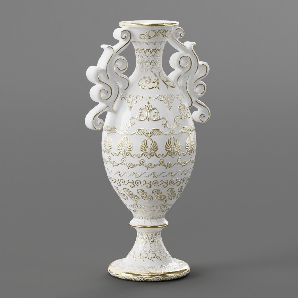 Baroque style vase | Vases models | BlenderKit