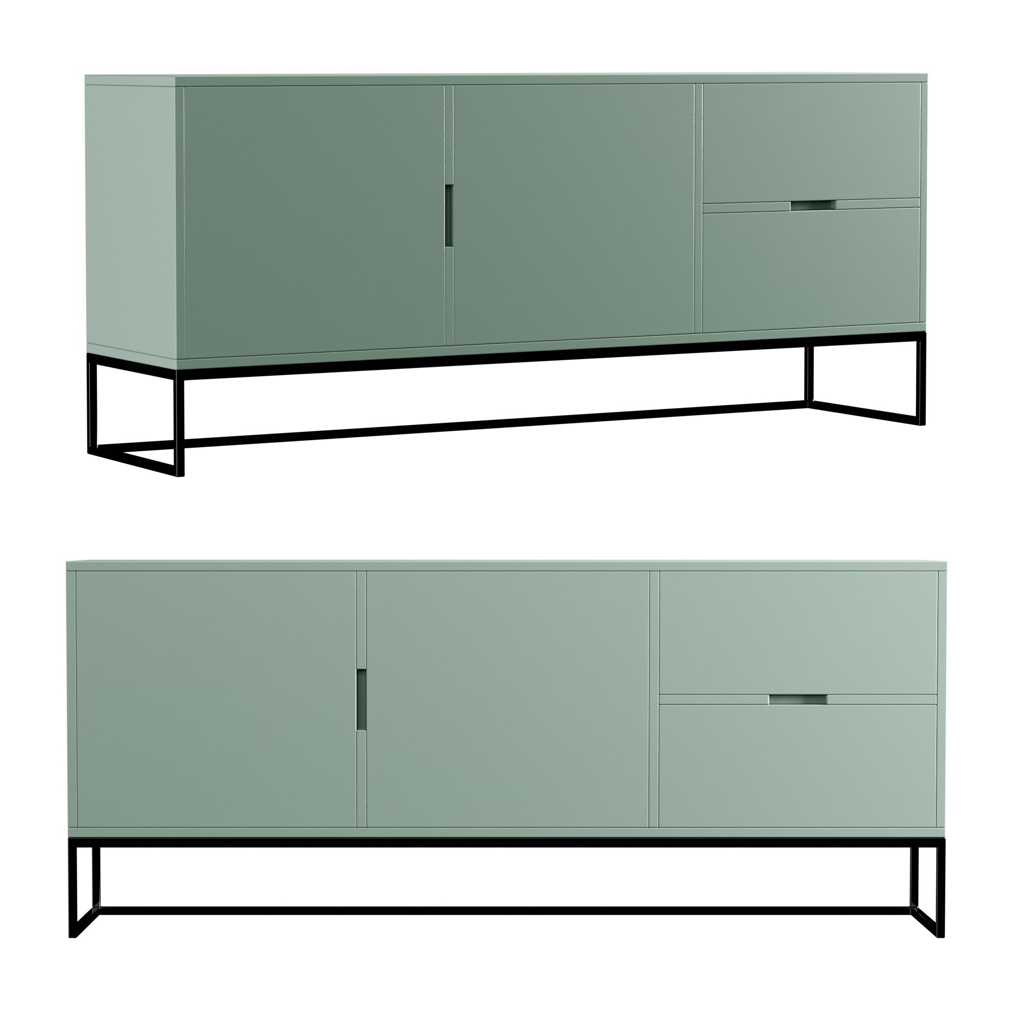 Sideboard Green Modern | FREE Sideboard & Drawers models | BlenderKit