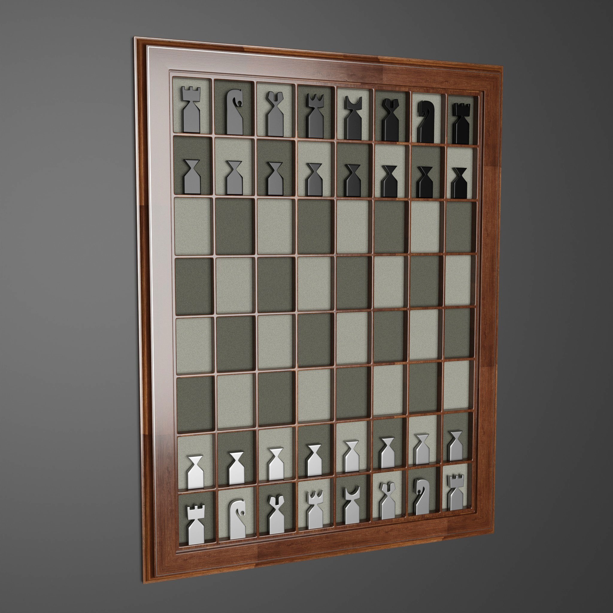 Vertical Wall Chessboard | FREE Decoration Sets models | BlenderKit