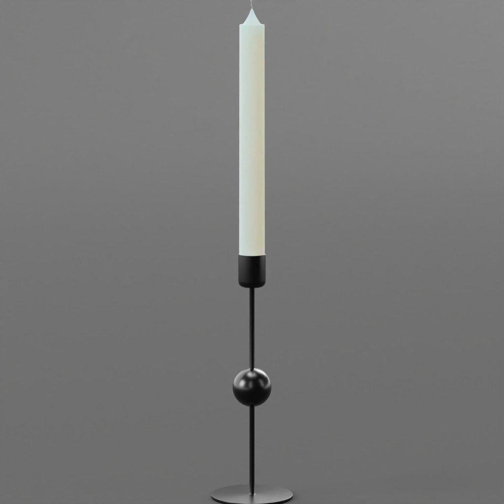 Candle with candle holder | FREE Miscellaneous models | BlenderKit