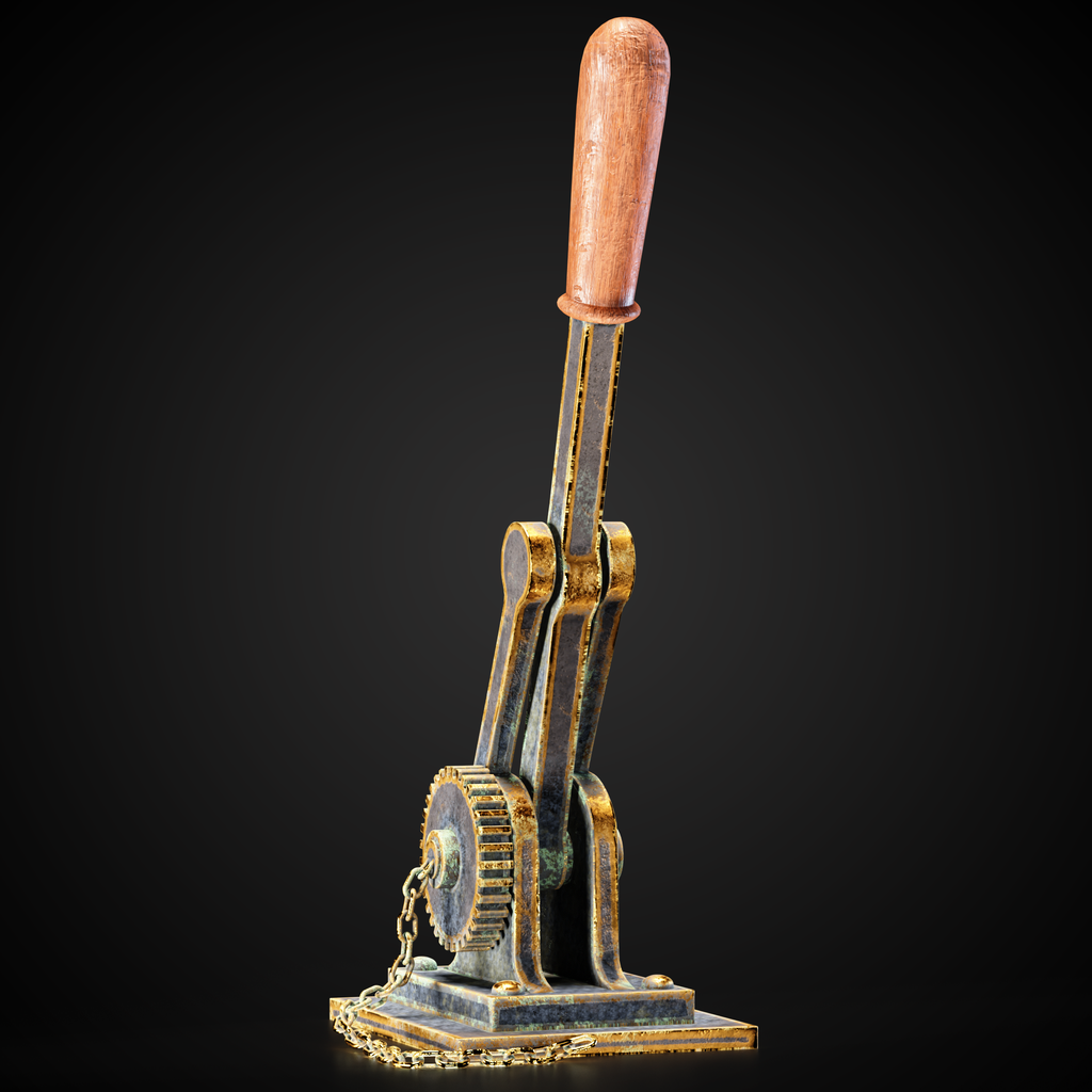 Mechanical Lever Game-Ready | Industrial Machinery models | BlenderKit