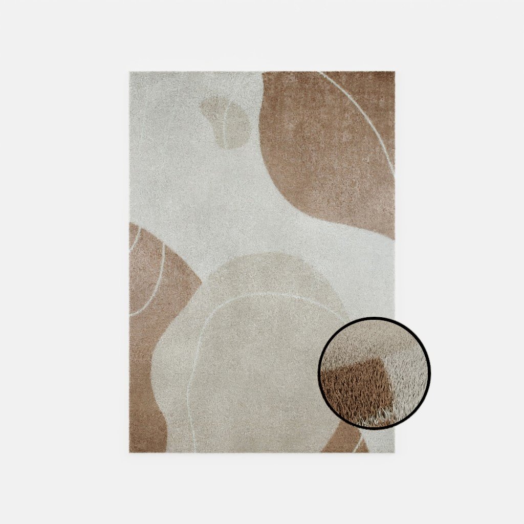 White and beige Rug | FREE Interior Design models | BlenderKit