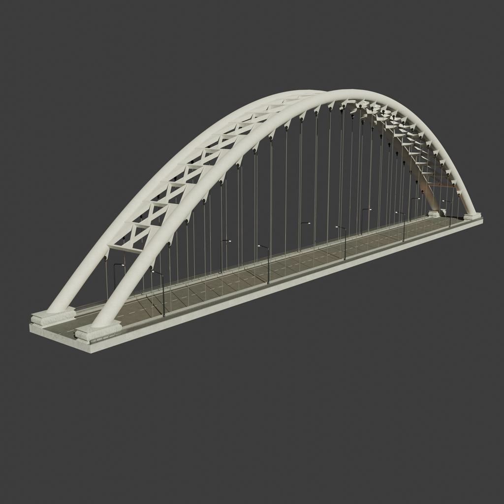 BlenderKit | Download the FREE Suspension/arch bridge model