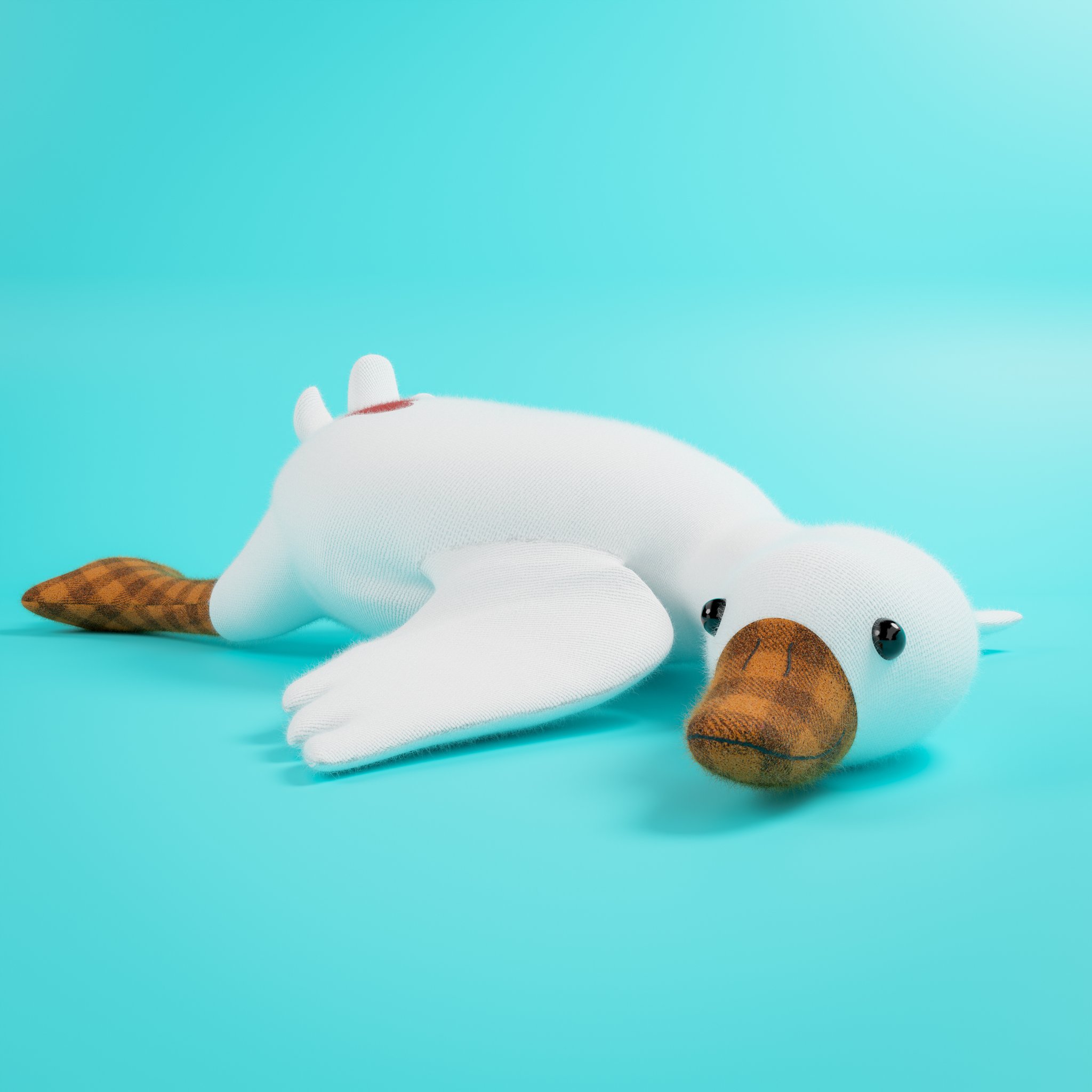 Soft Plush Duck | Toys models | BlenderKit