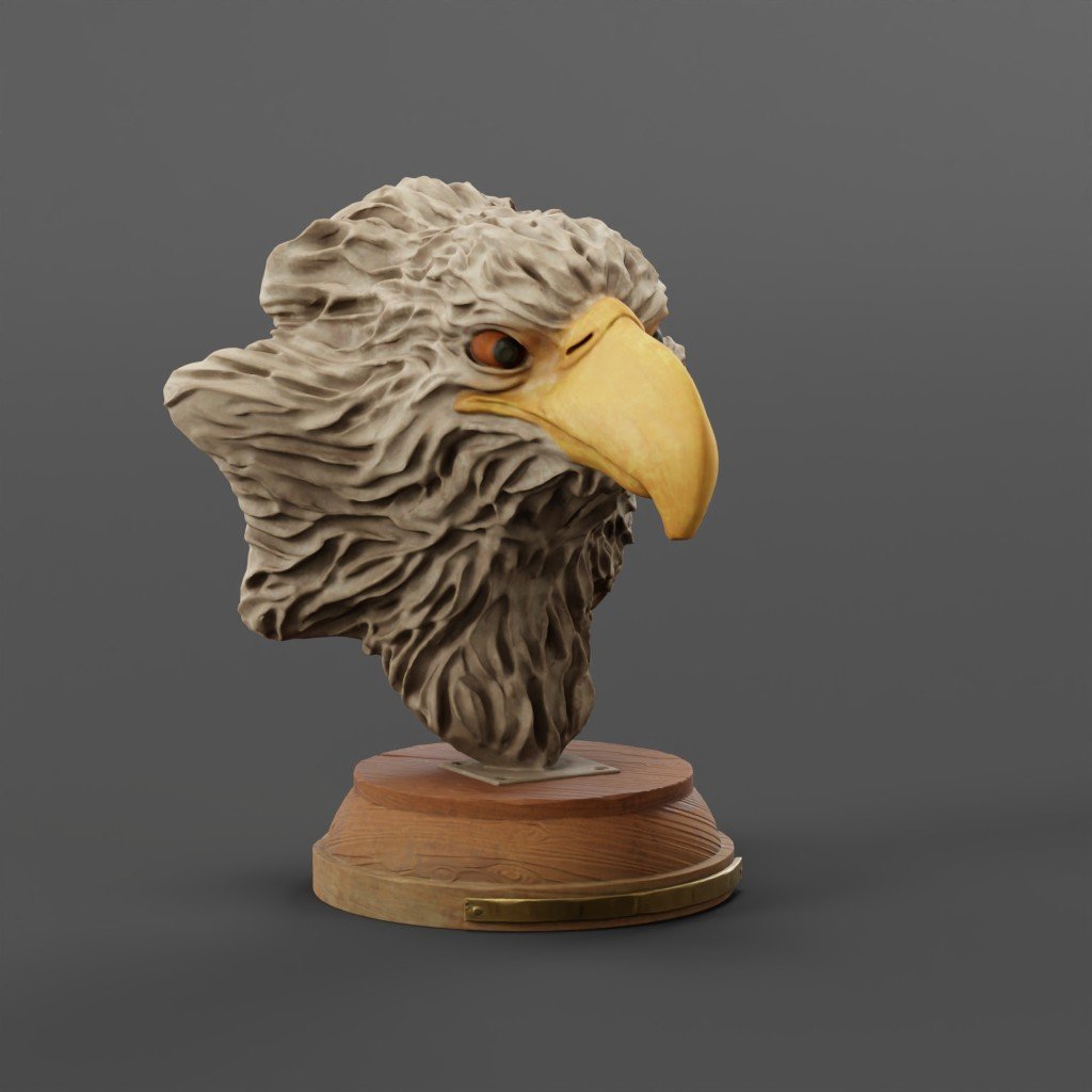 BlenderKit | Download the Bald Eagle Bust model