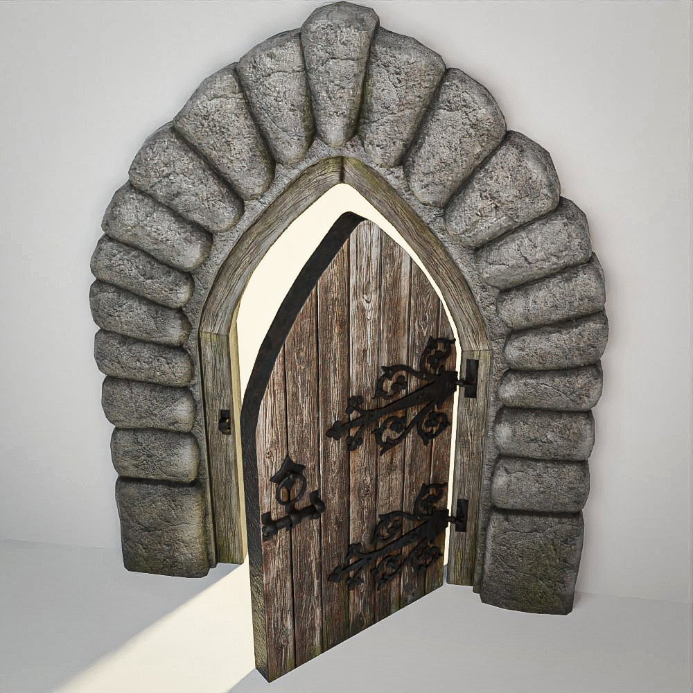 Medieval Gothic Door 19 | Doors models | BlenderKit
