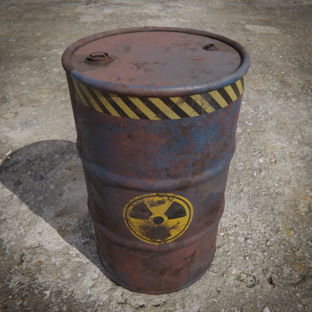 Toxic Barrel Blue | Containers models | BlenderKit