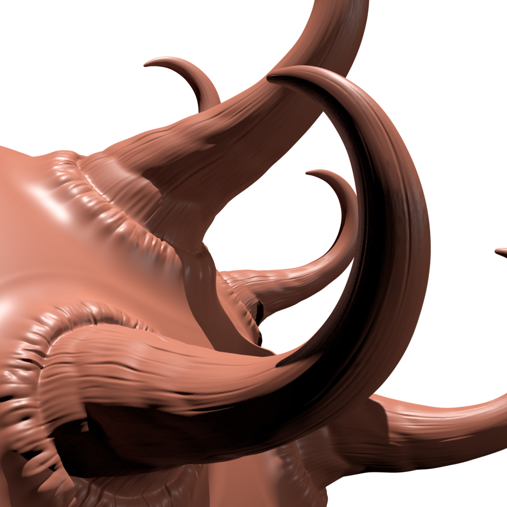 Curled Creature Horn | Animal / Creature Tail & Horns brushes | BlenderKit