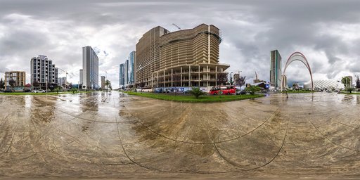City square on a cloudy day | FREE Cityscapes HDRis | BlenderKit