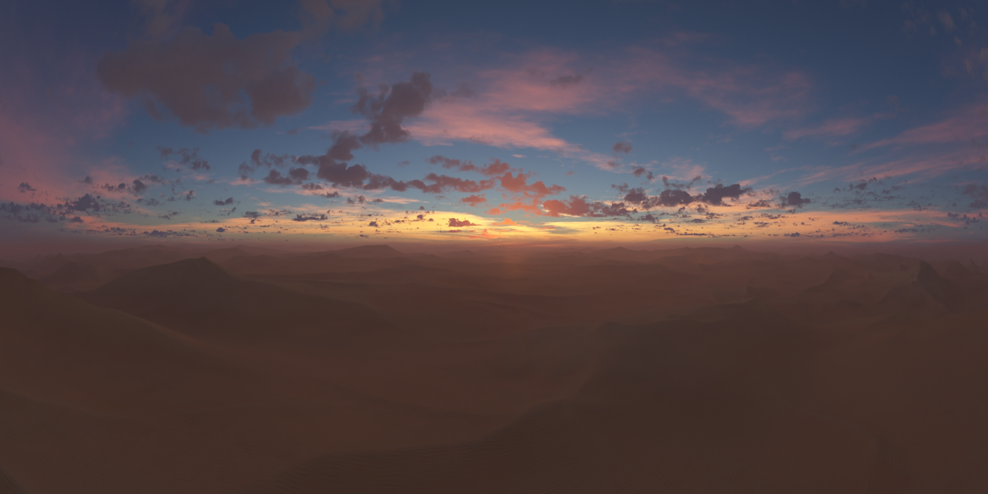 Sand Dunes Twilight Sunset | Nature HDRis | BlenderKit