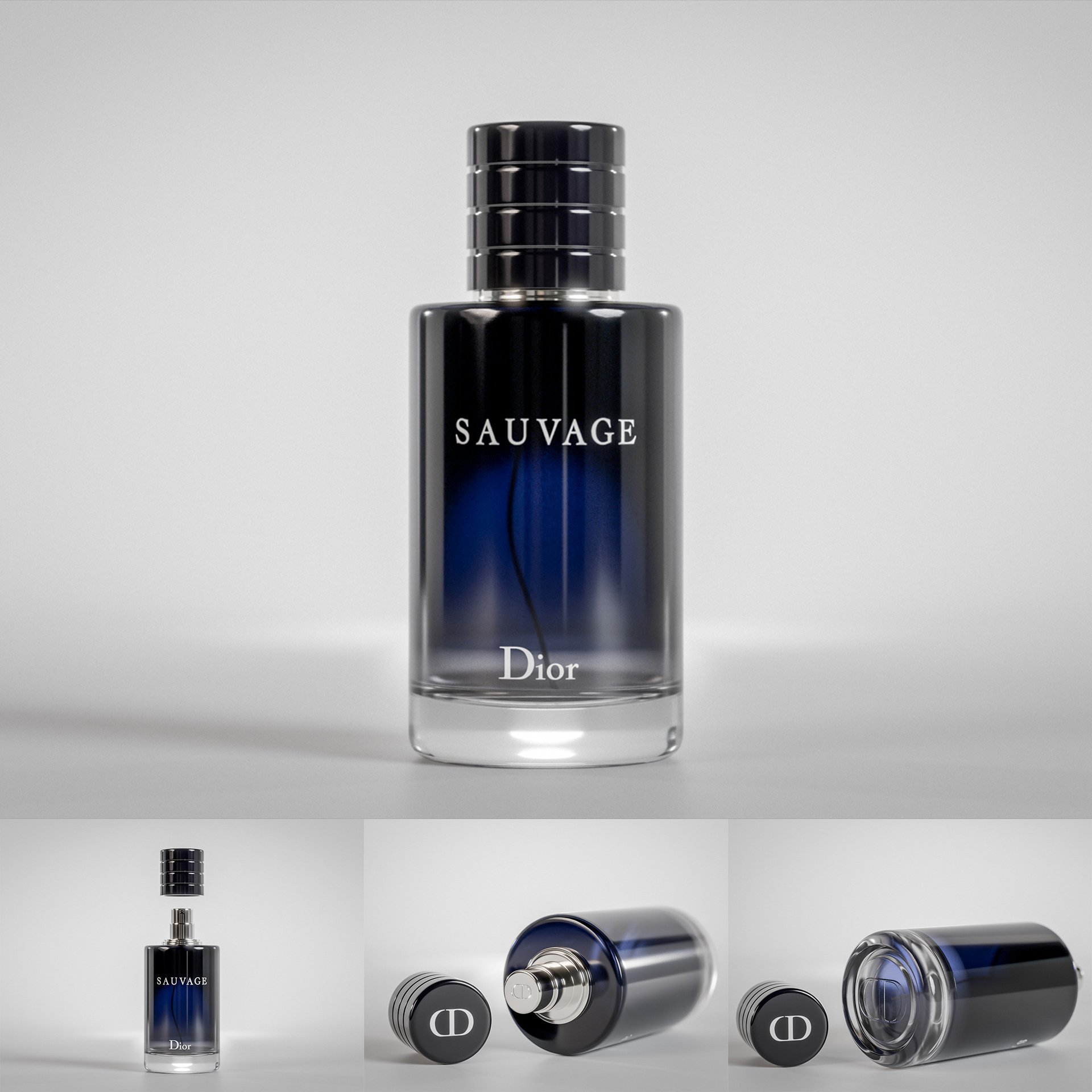 Dior sauvage perfume bottle | Miscellaneous models | BlenderKit