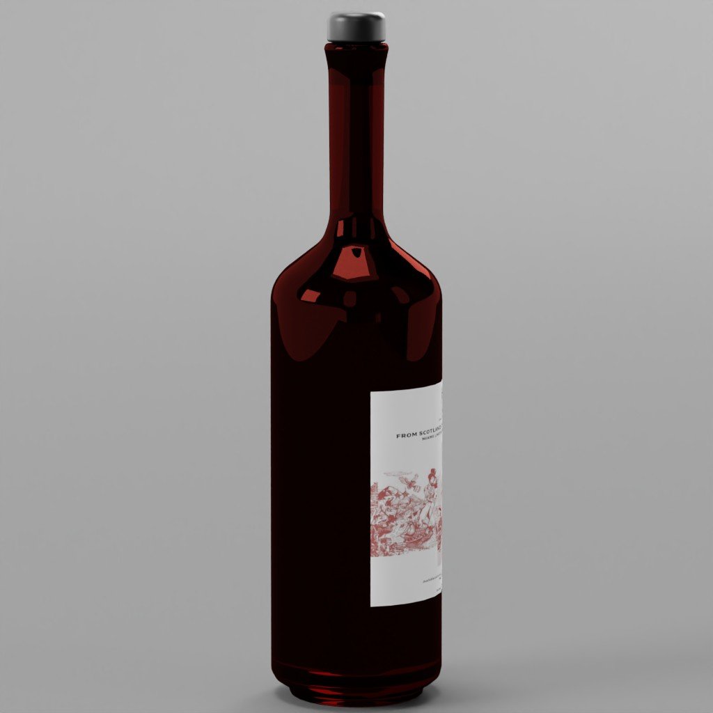 Wine Bottle | Beverages models | BlenderKit