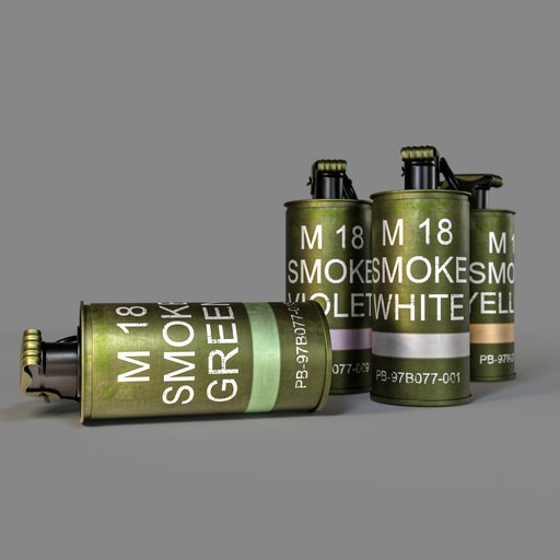 M 18 Smoke Grenade | Historical Weapons models | BlenderKit
