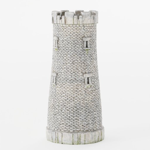 Castle Turret Embattlement Fortress | Architectural Structures models ...