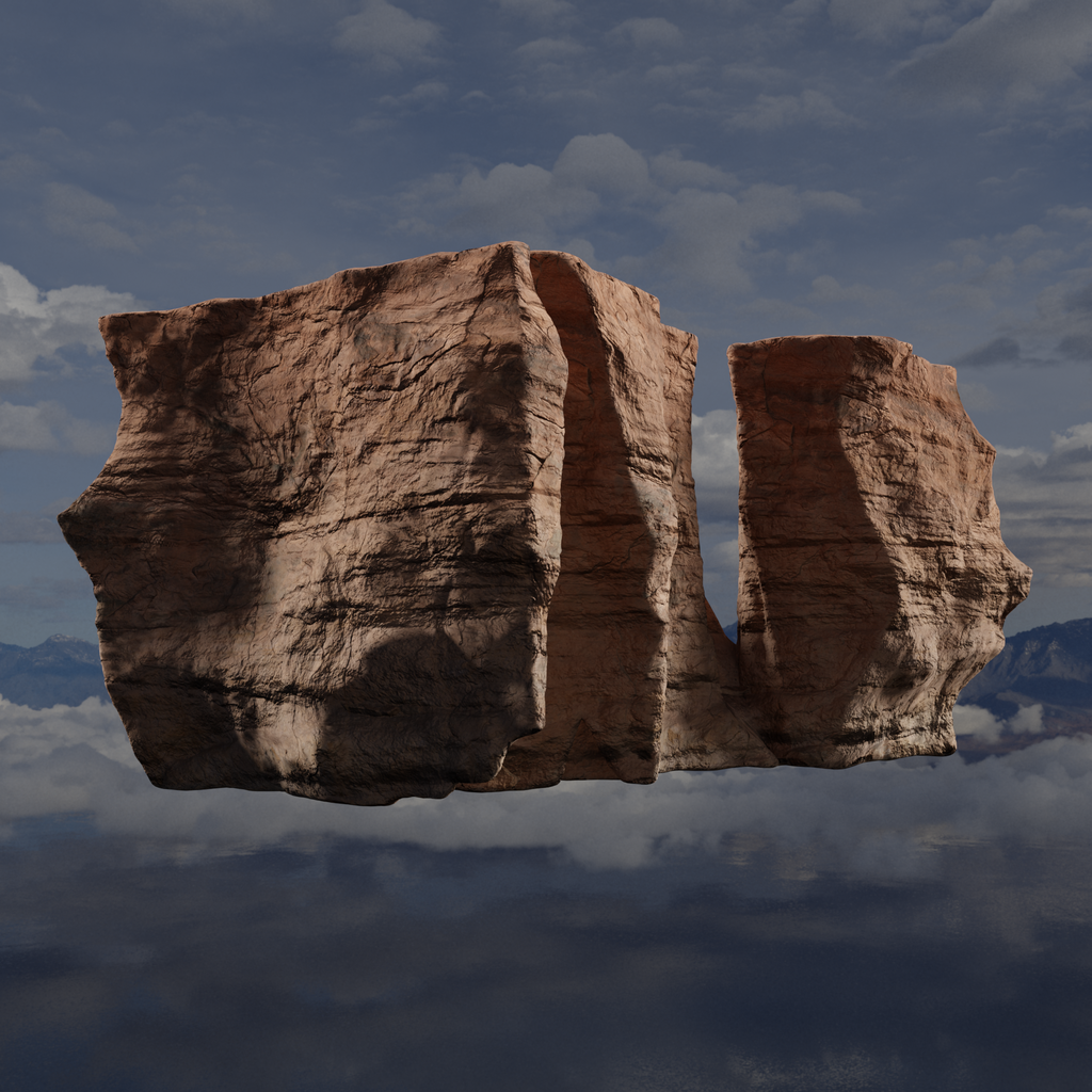 Brown Rock Cliff Modular | Environment Elements models | BlenderKit