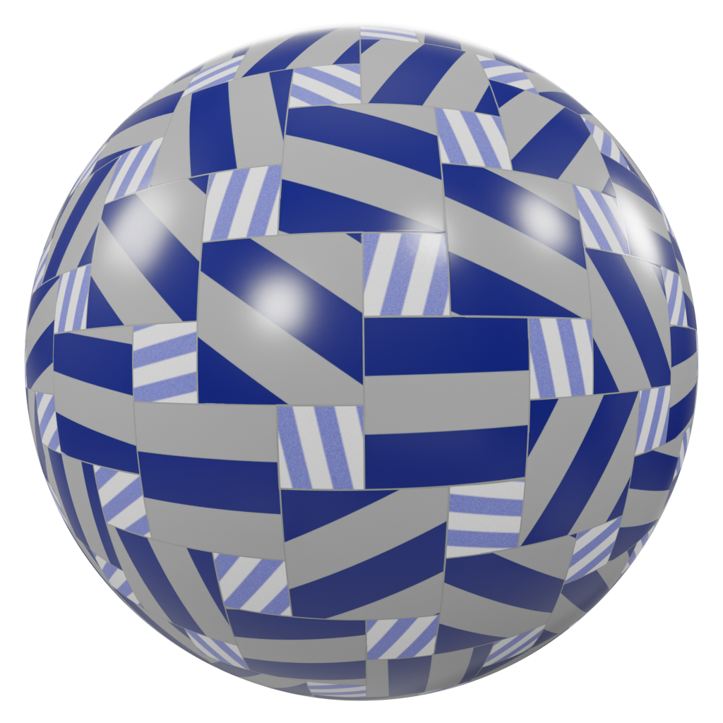 Blue white strip tiles | FREE tiles materials | BlenderKit
