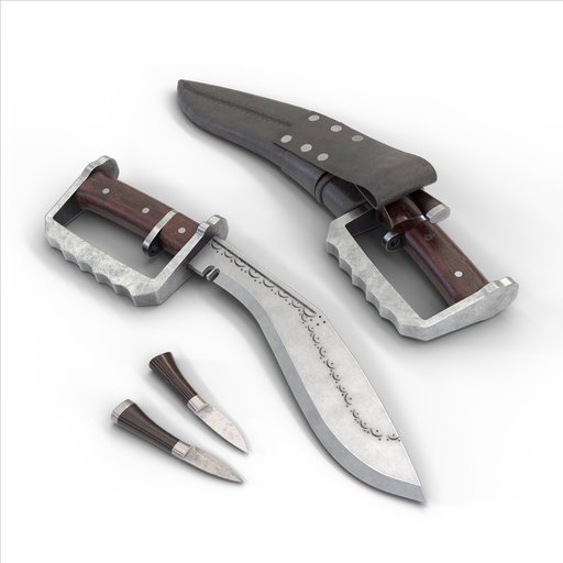 Gurkha kukri | FREE Historical Weapons models | BlenderKit