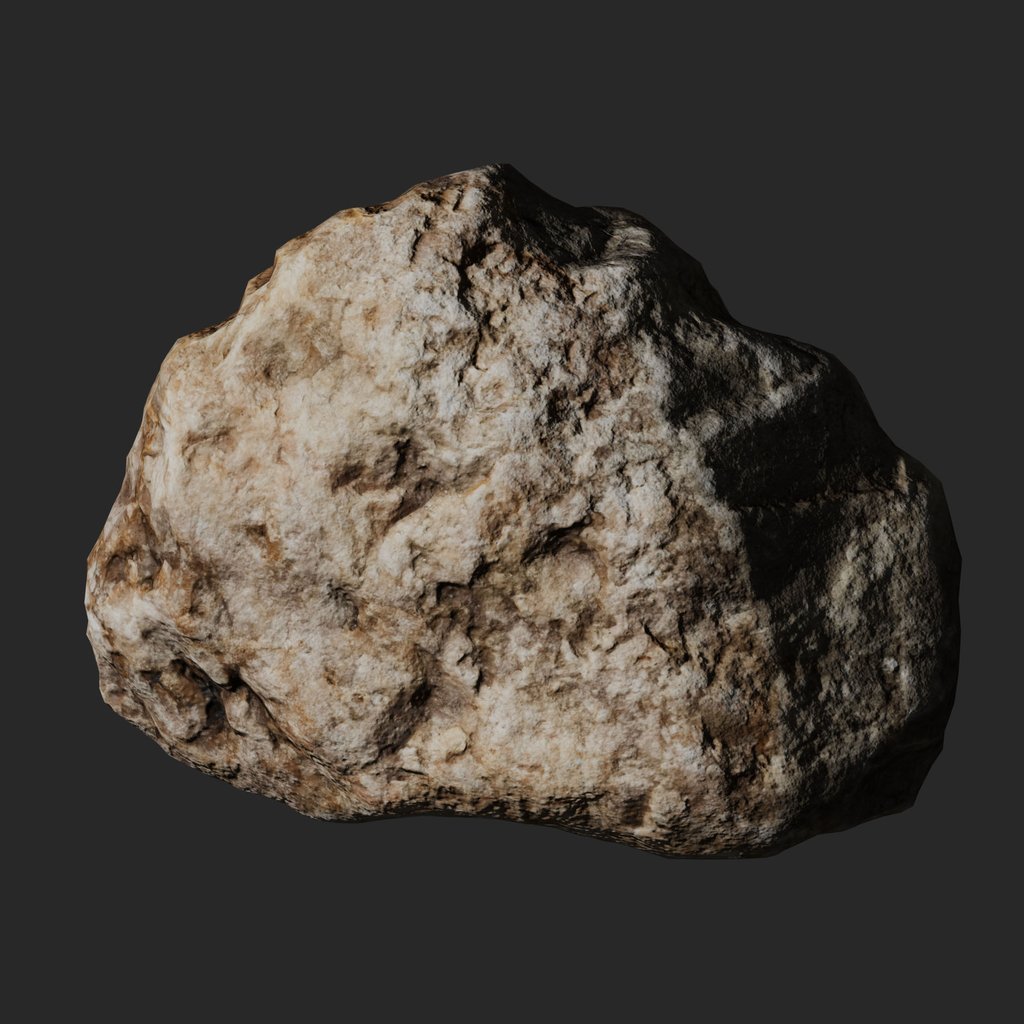 Photoscanned stone I | FREE Environment Elements models | BlenderKit