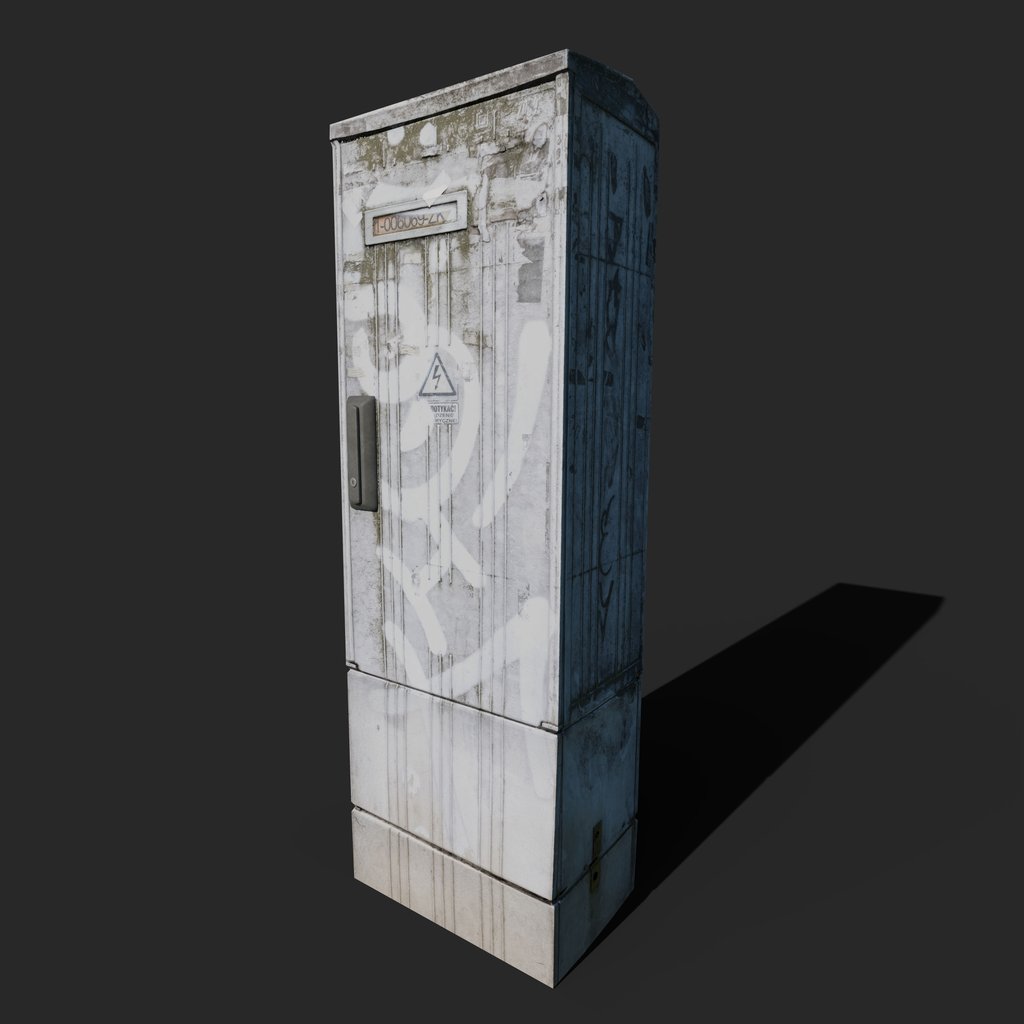 Electric utility box | FREE Urban Environment models | BlenderKit