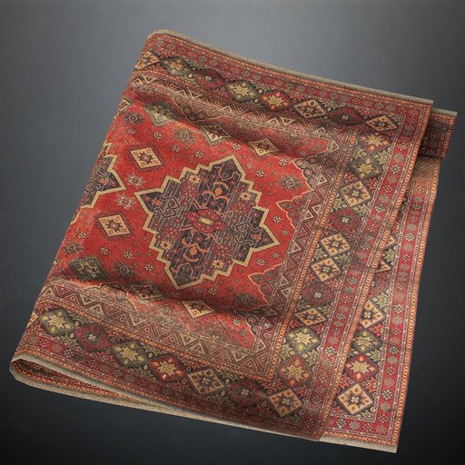Folded carpet | Interior Design models | BlenderKit