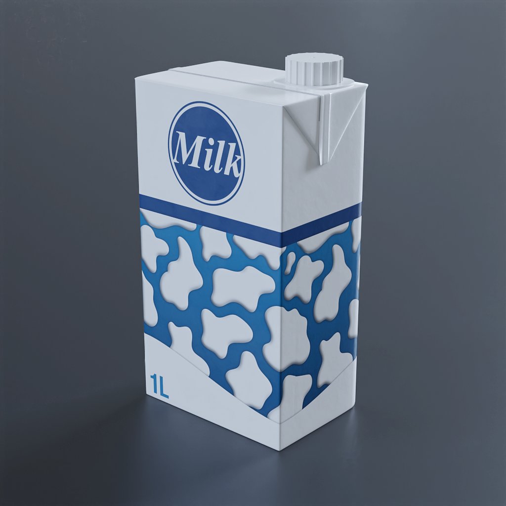 Milk box | Beverages models | BlenderKit