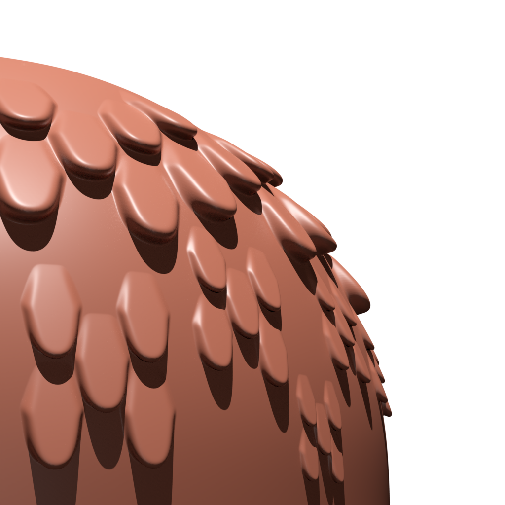 Rounded Fish Scale Cluster | Scales brushes | BlenderKit