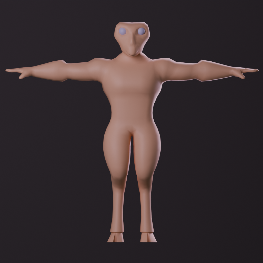 Alien Humanoid Base Mesh | Monsters & Creatures models | BlenderKit