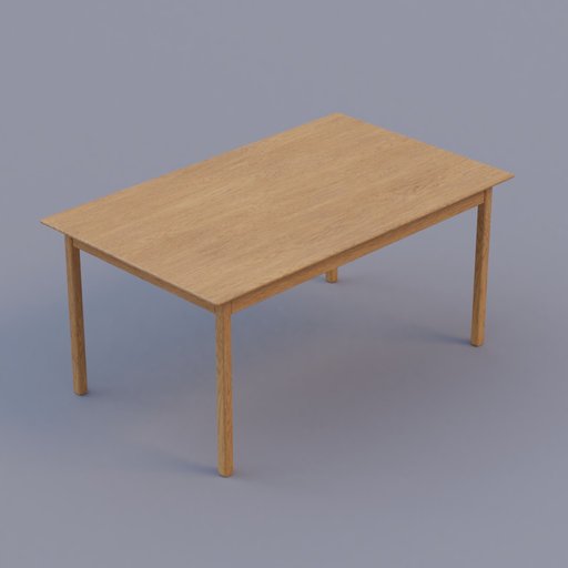 simple wooden table | Tables models | BlenderKit
