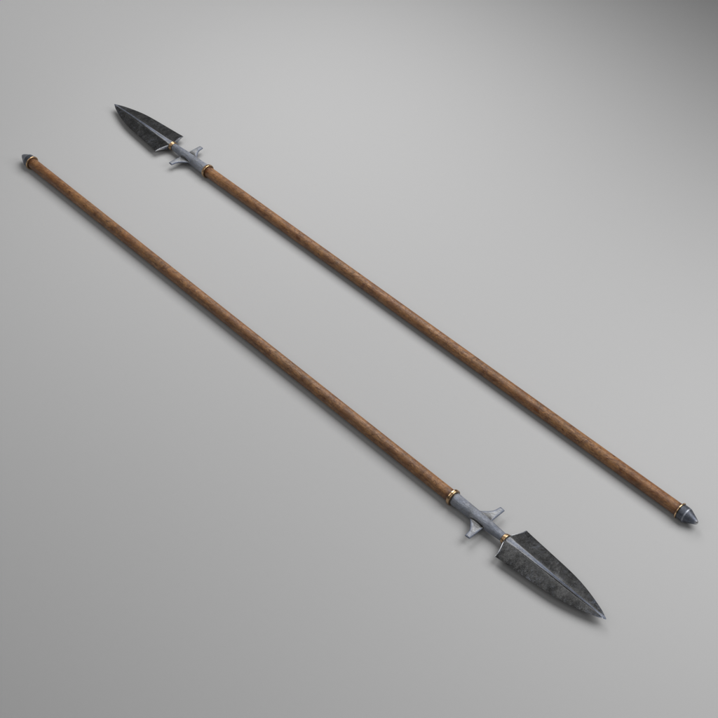 Medieval Templar Knight Spear Pike | Historical Weapons models | BlenderKit