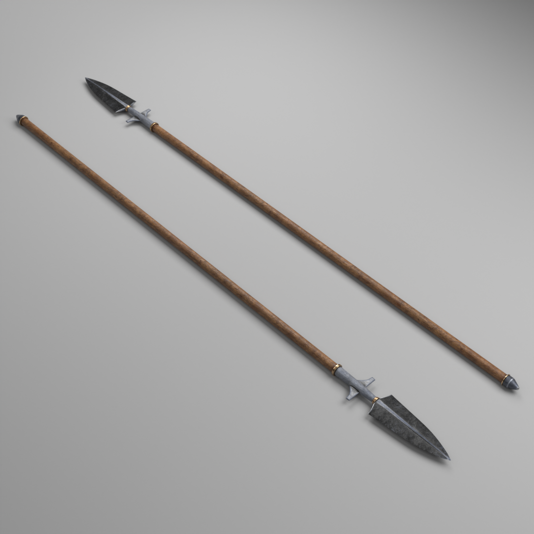 Medieval Templar Knight Spear Pike | Historical Weapons models | BlenderKit
