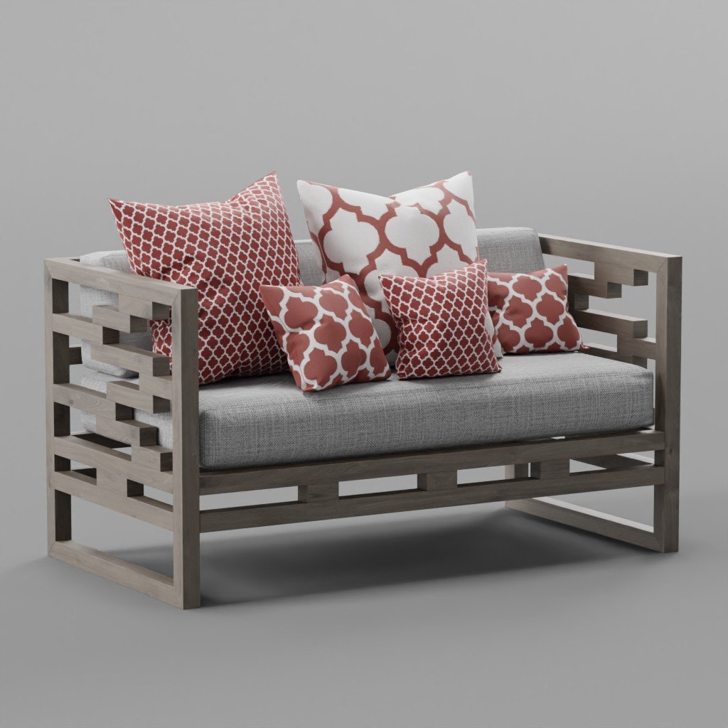 Wooden outdoor sofa | Sofas models | BlenderKit