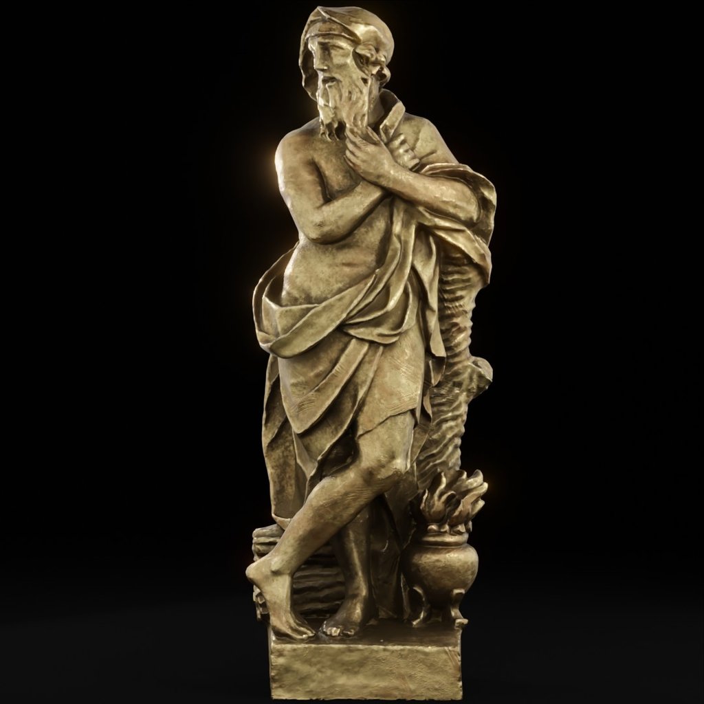 Brass Baroque-statue | Characters models | BlenderKit