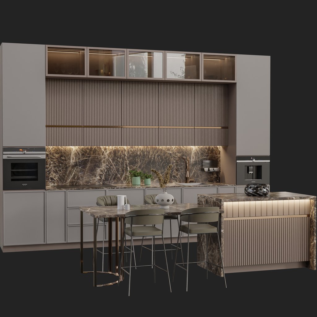 Kitchen B | Kitchen Sets models | BlenderKit