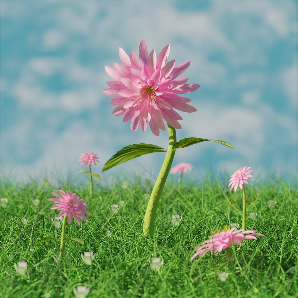 Geometry node flower | Outdoor Plants models | BlenderKit