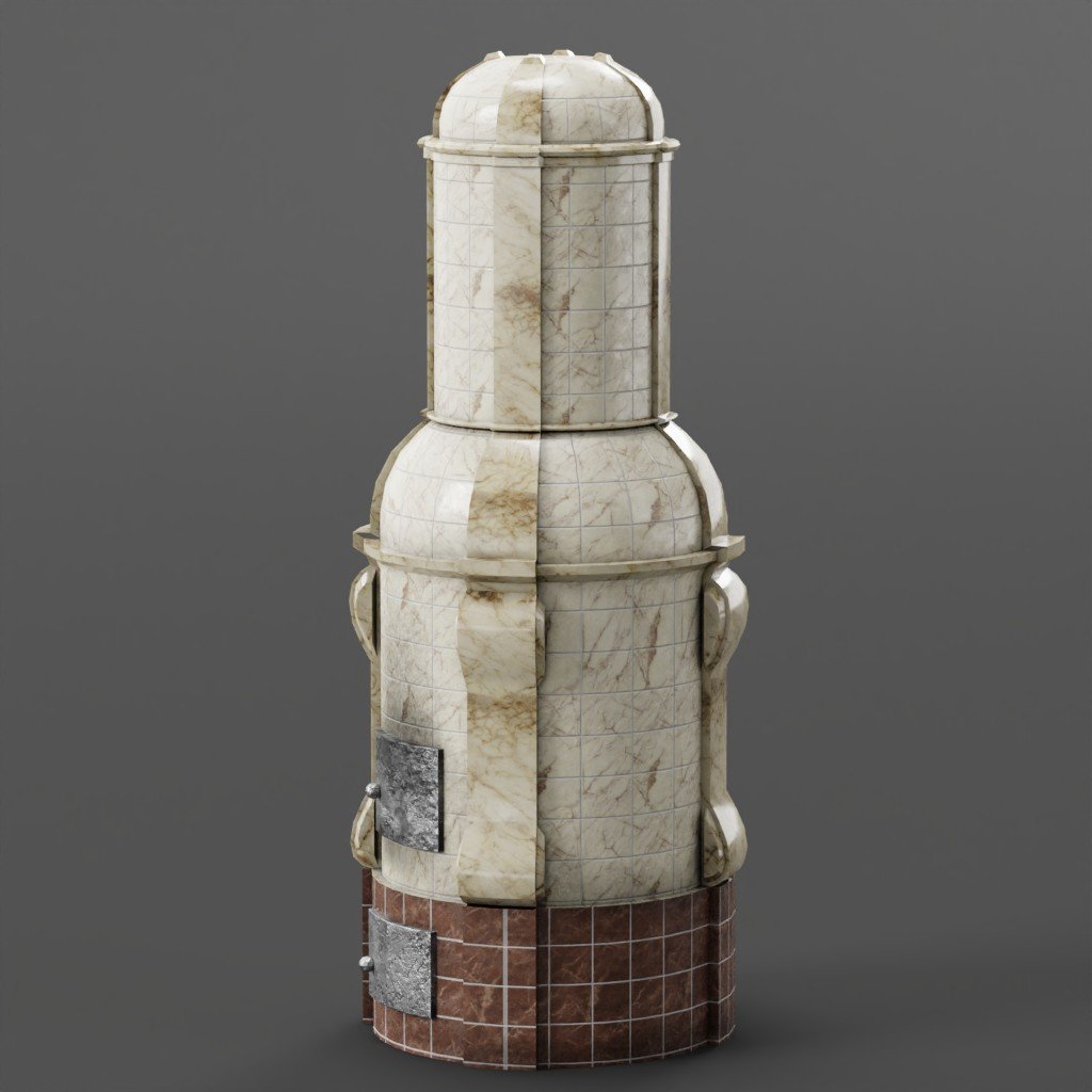 Upper class Furnace | Kitchen Furniture models | BlenderKit