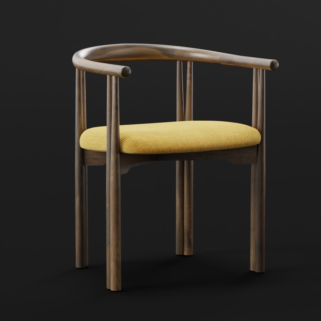 Ellio Dinning Chair | Sitting Chairs models | BlenderKit