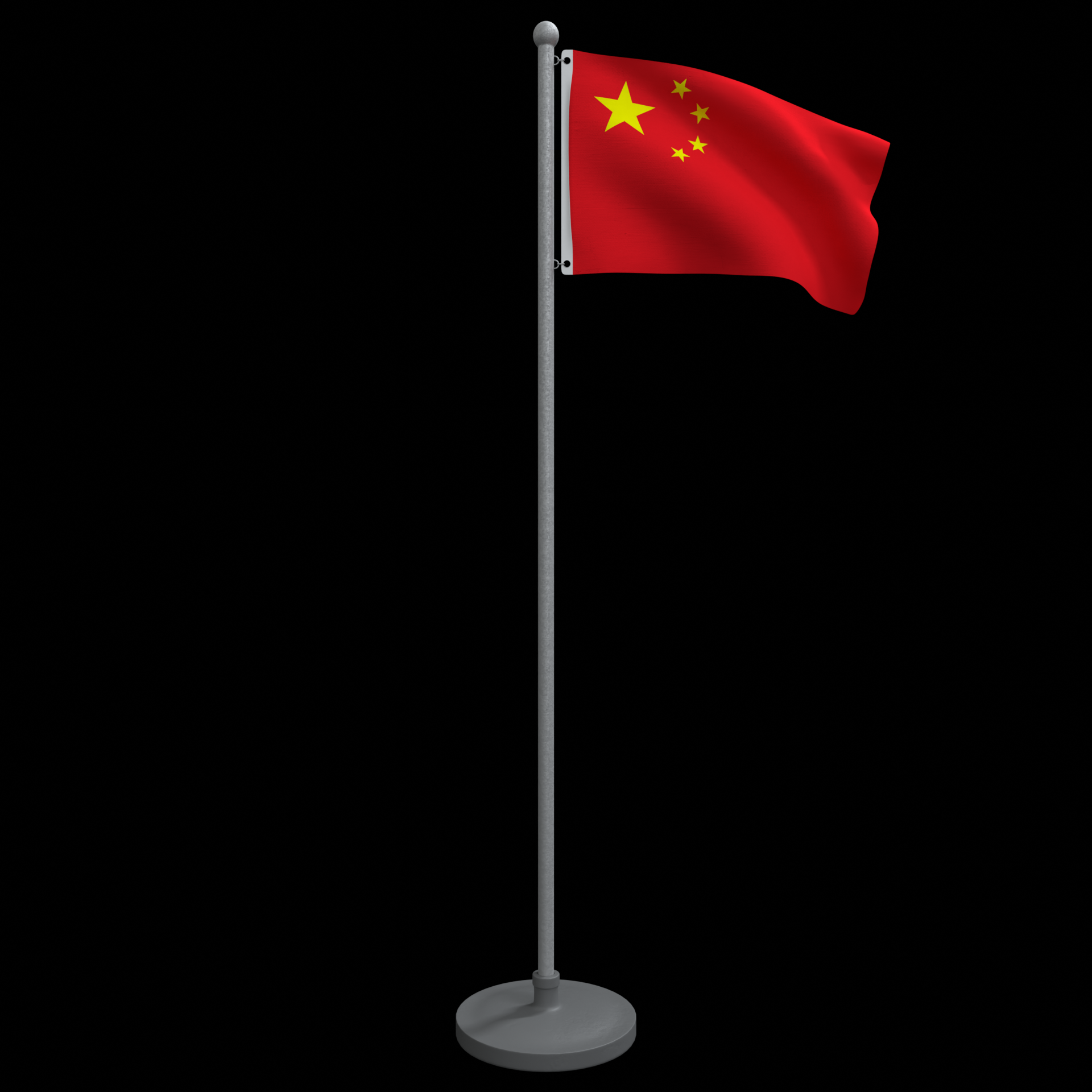 Animated Flag of China | Exterior Elements models | BlenderKit