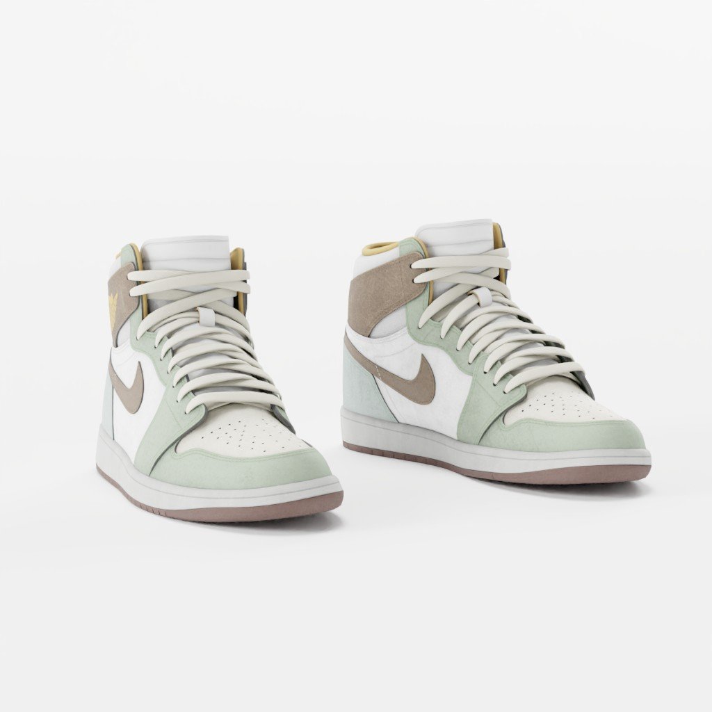 Jordan 1 Year Of The Rabbit | Footwear models | BlenderKit