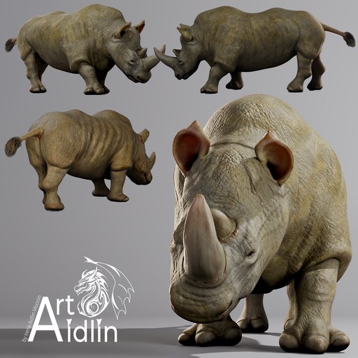 BlenderKit | Download the FREE Rhinoceros Rhino model