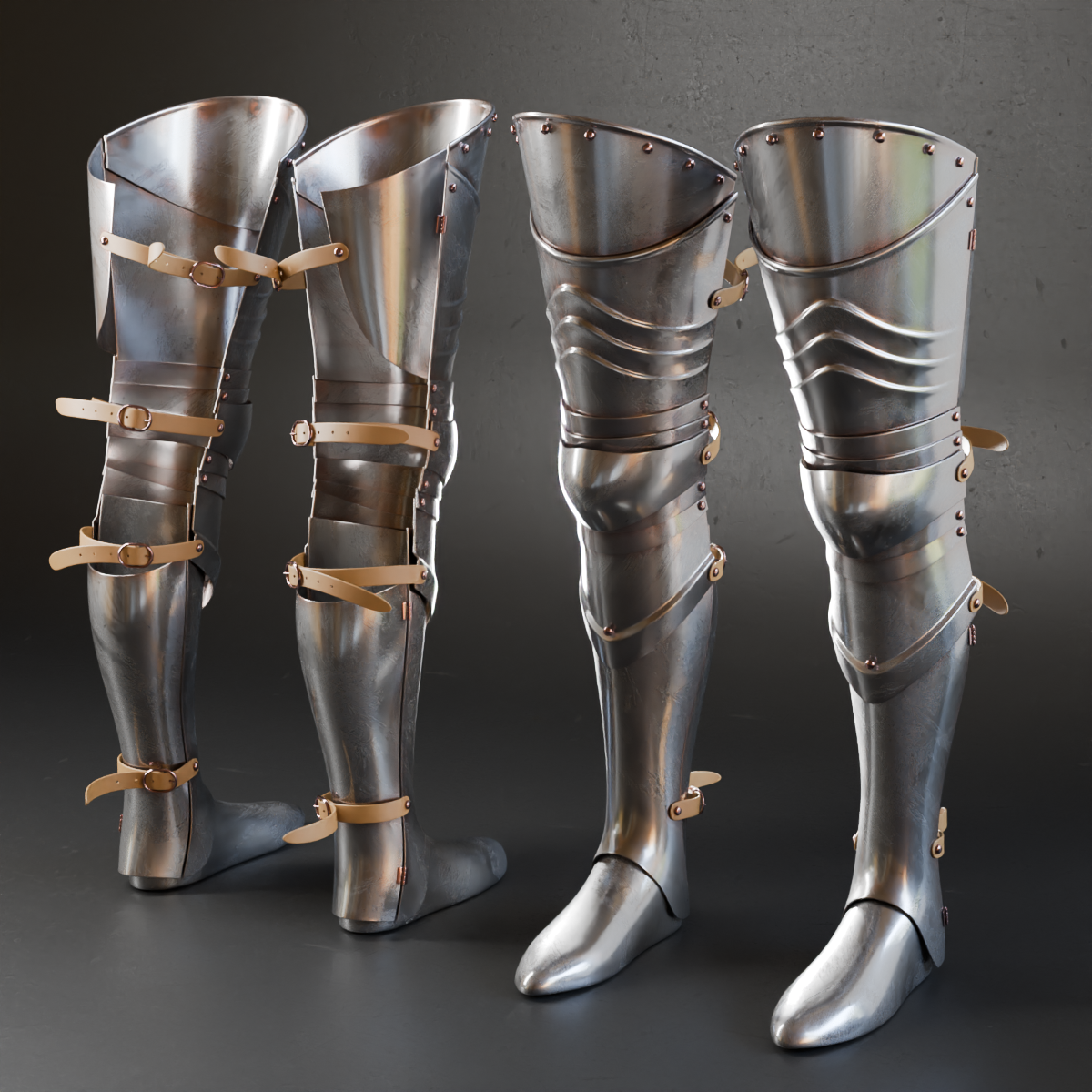 MK FootArmor 012 | Historical Weapons models | BlenderKit