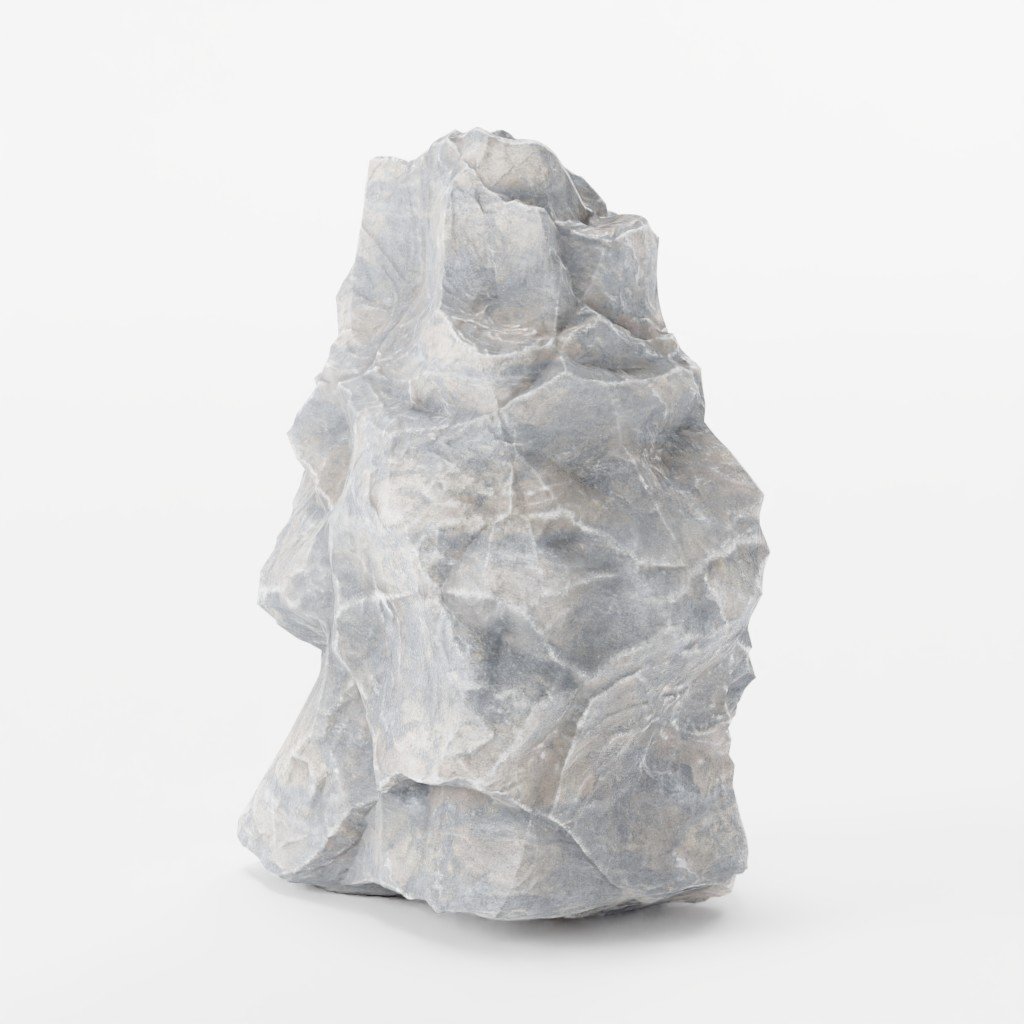 Sharp Grey Rock Boulder - 4 | 3D Terrain models | BlenderKit