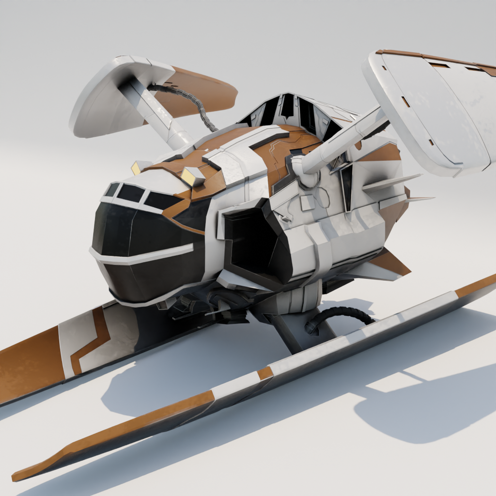 Kezrek G1 Spaceship | FREE Spacecraft models | BlenderKit