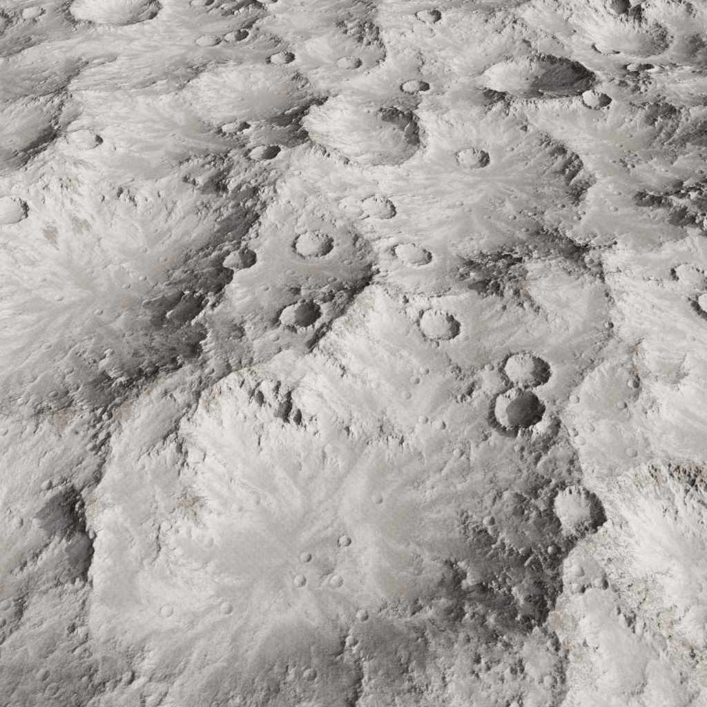 Moon Surface tileable Terrain v3 | Terrains models | BlenderKit