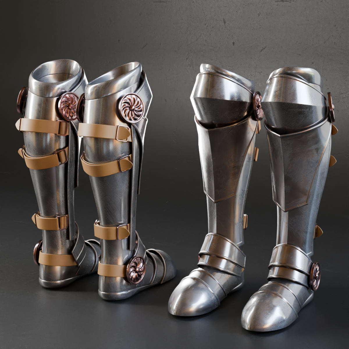 MK FootArmor 006 | Historical Weapons models | BlenderKit