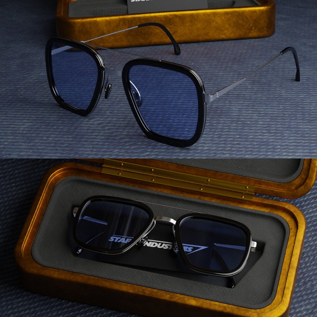Tony Stark EDITH Eye Glasses | FREE Electronic Devices models | BlenderKit