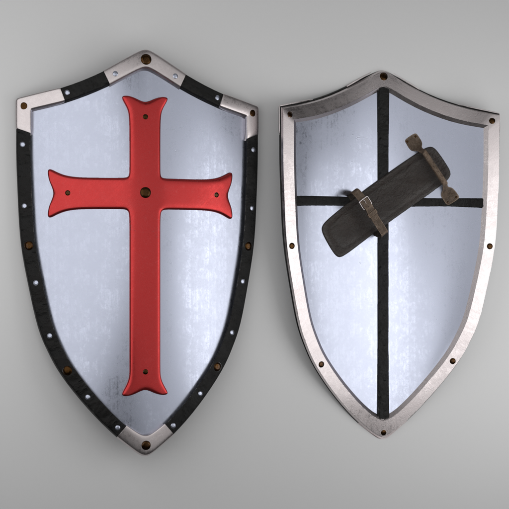 Medieval Templar Knight Shield Armour | Historical Weapons models ...