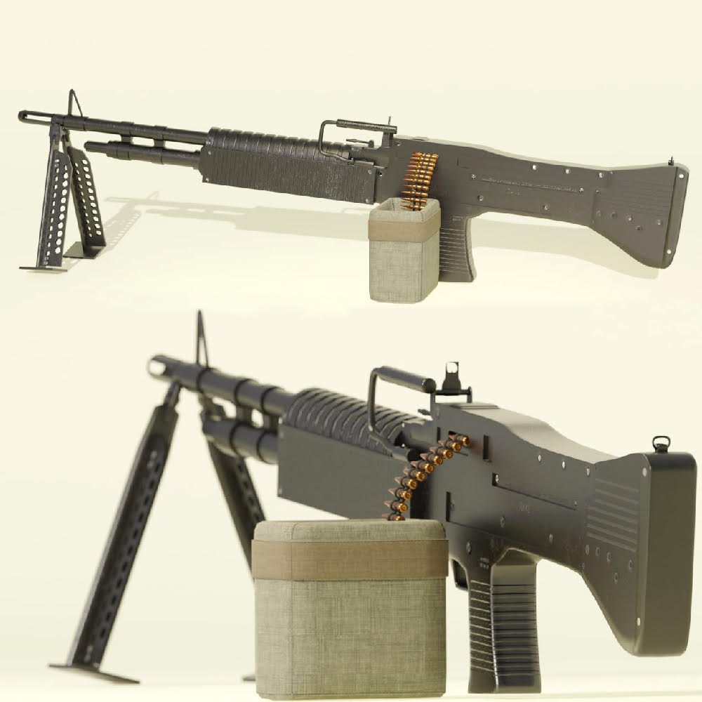 Squad automatic weapon | Modern Weapons models | BlenderKit