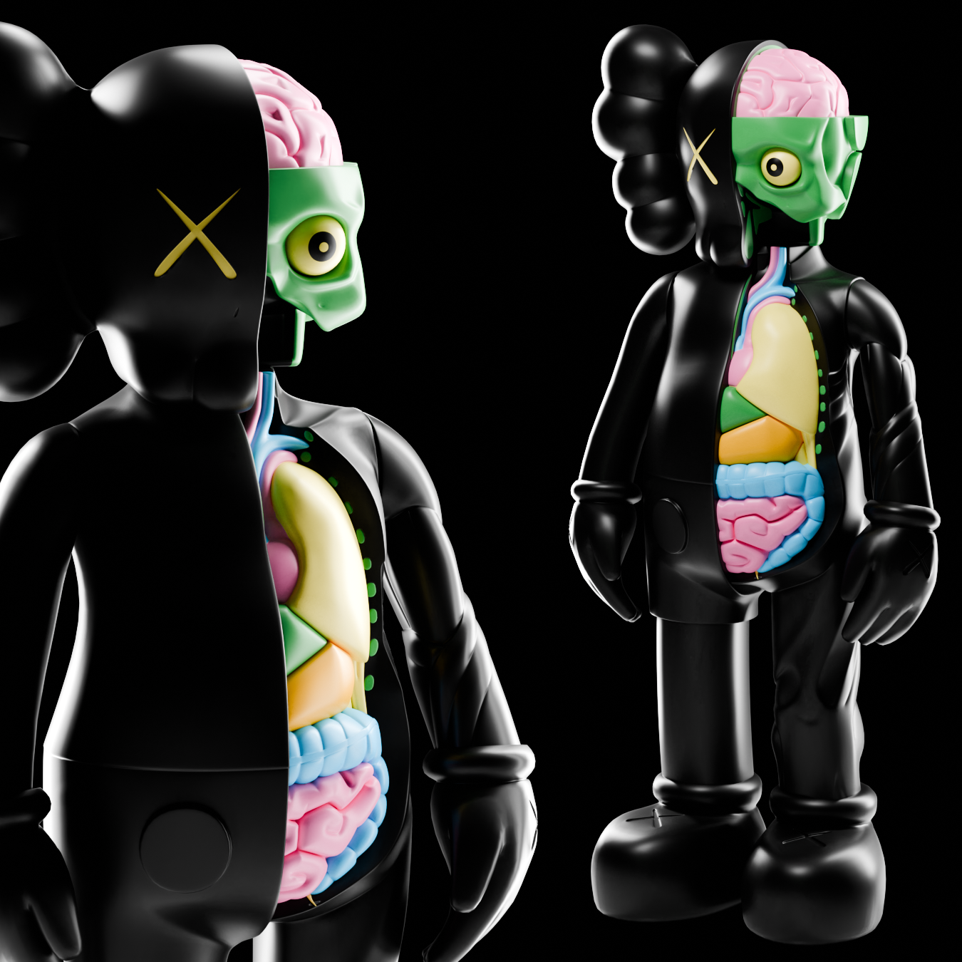 KAWS Disected Sculpture | Interior Sculptures models | BlenderKit