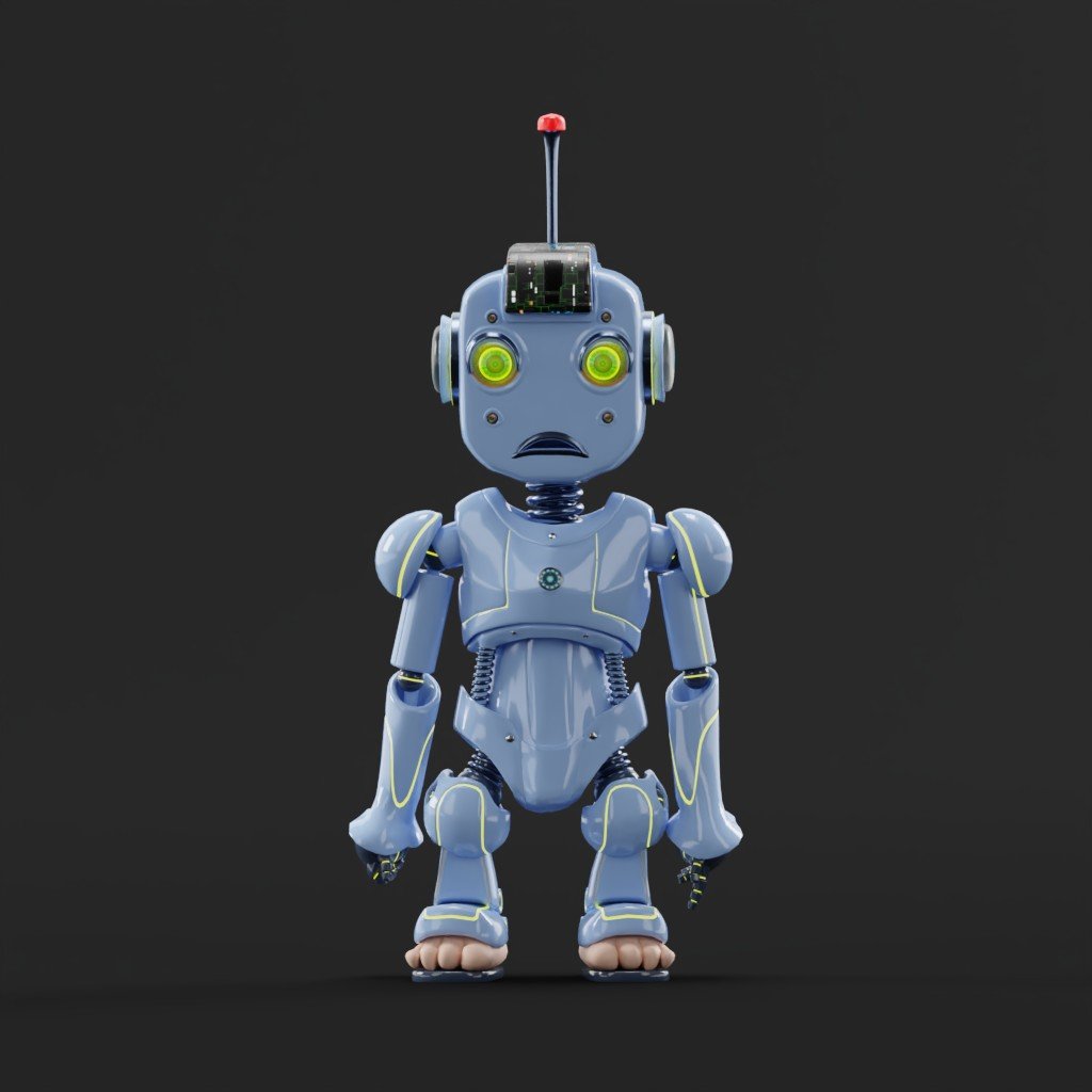Robert (Fully Rigged) | FREE Robots Characters models | BlenderKit